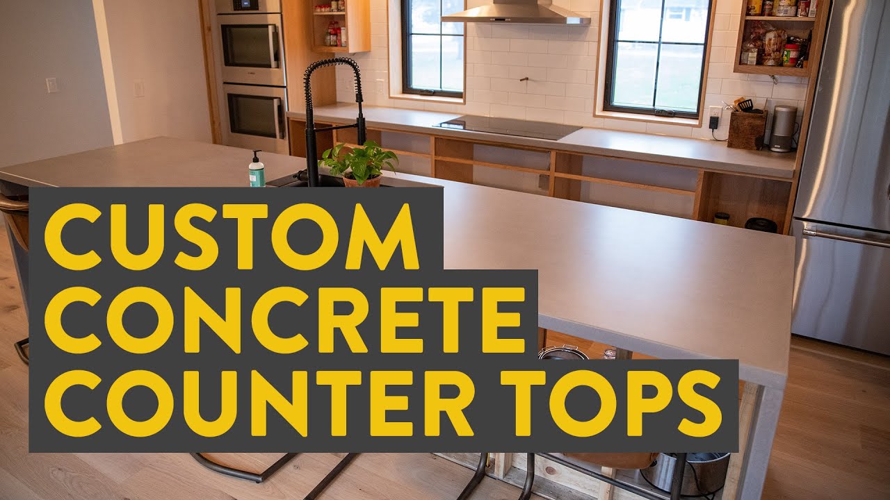 Custom Concrete Counter Tops | Precast Waterfall Kitchen Counters (How ...
