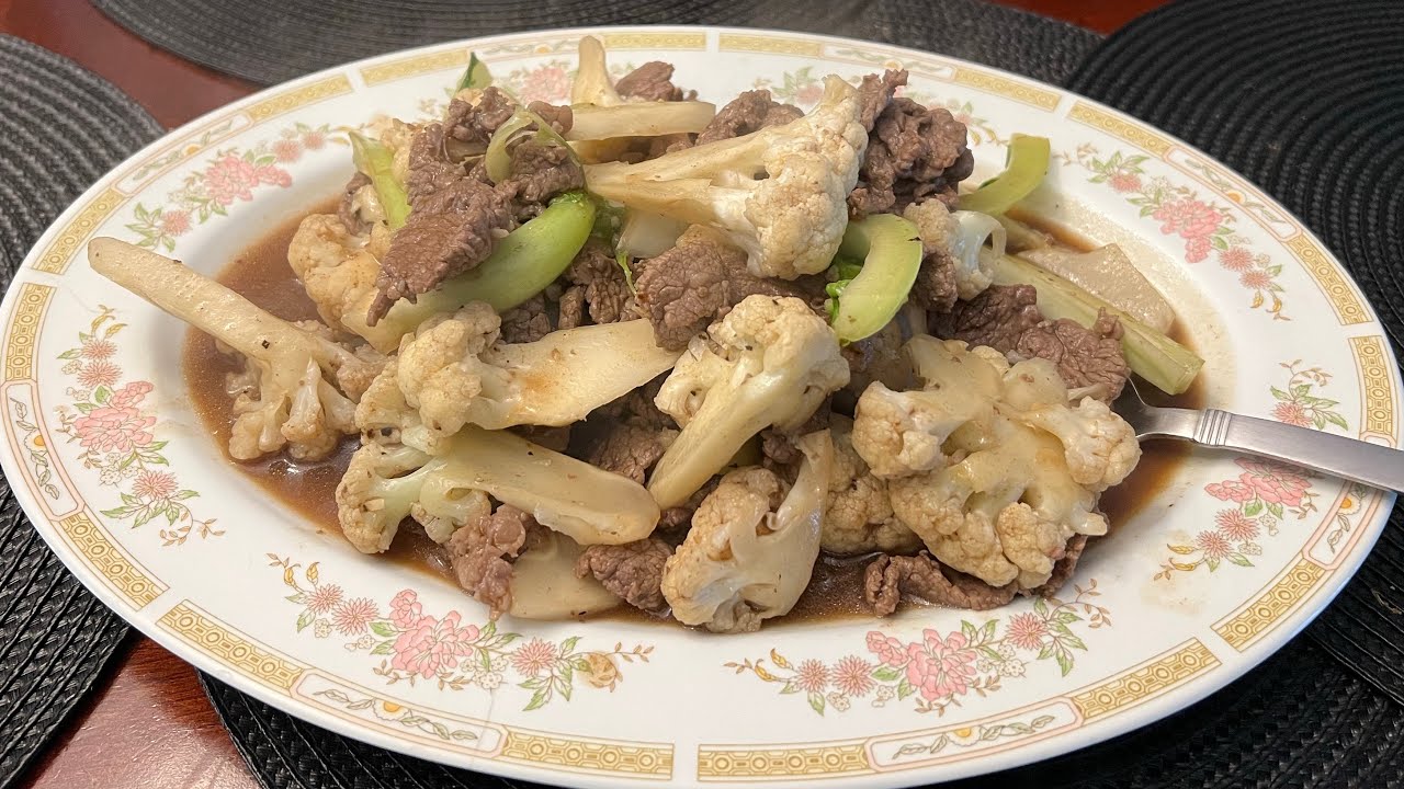 9/19/24 Stir Fry Beef with Cauliflower - YouTube