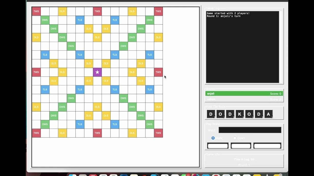 Python Assignment demonstration of scrabble game built with TK - Anjali Roy - YouTube