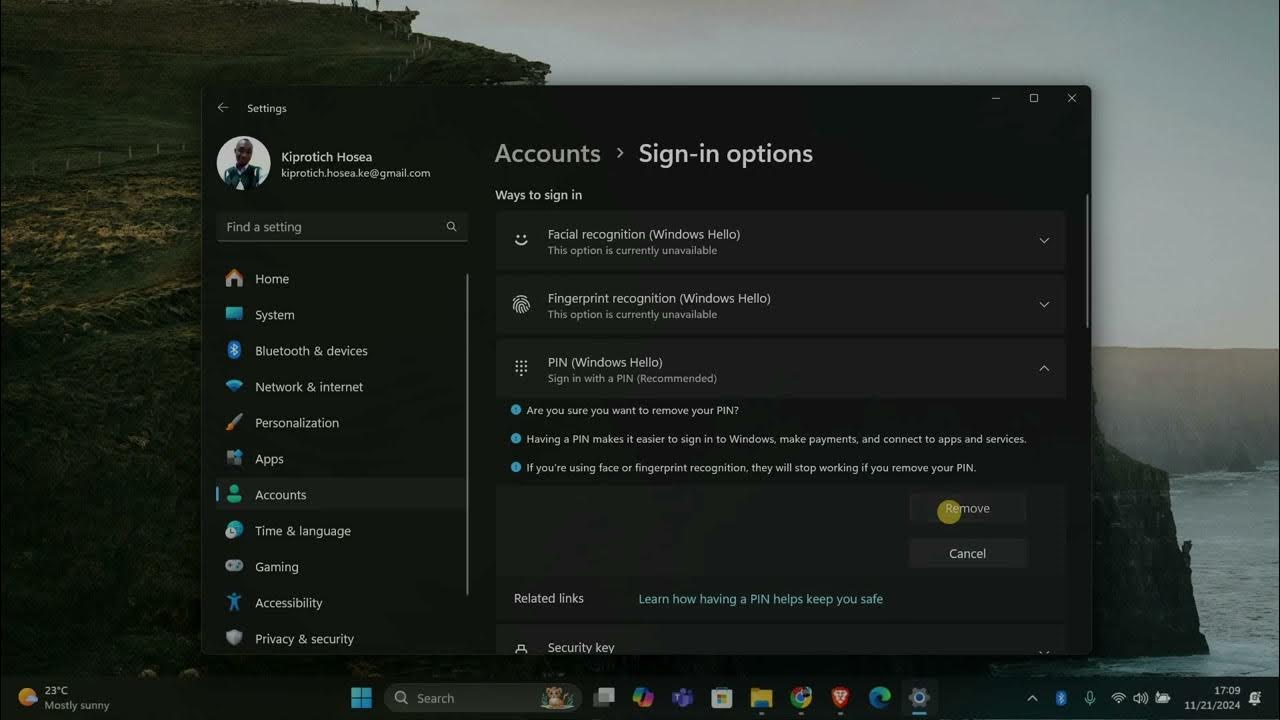 How To Remove Sign in PIN on Windows 11 (2025) - YouTube