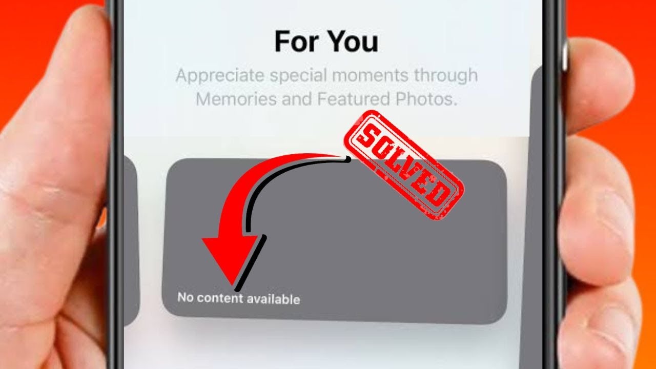 How to Fix No Content Available Photo Widget | No Content Available ...