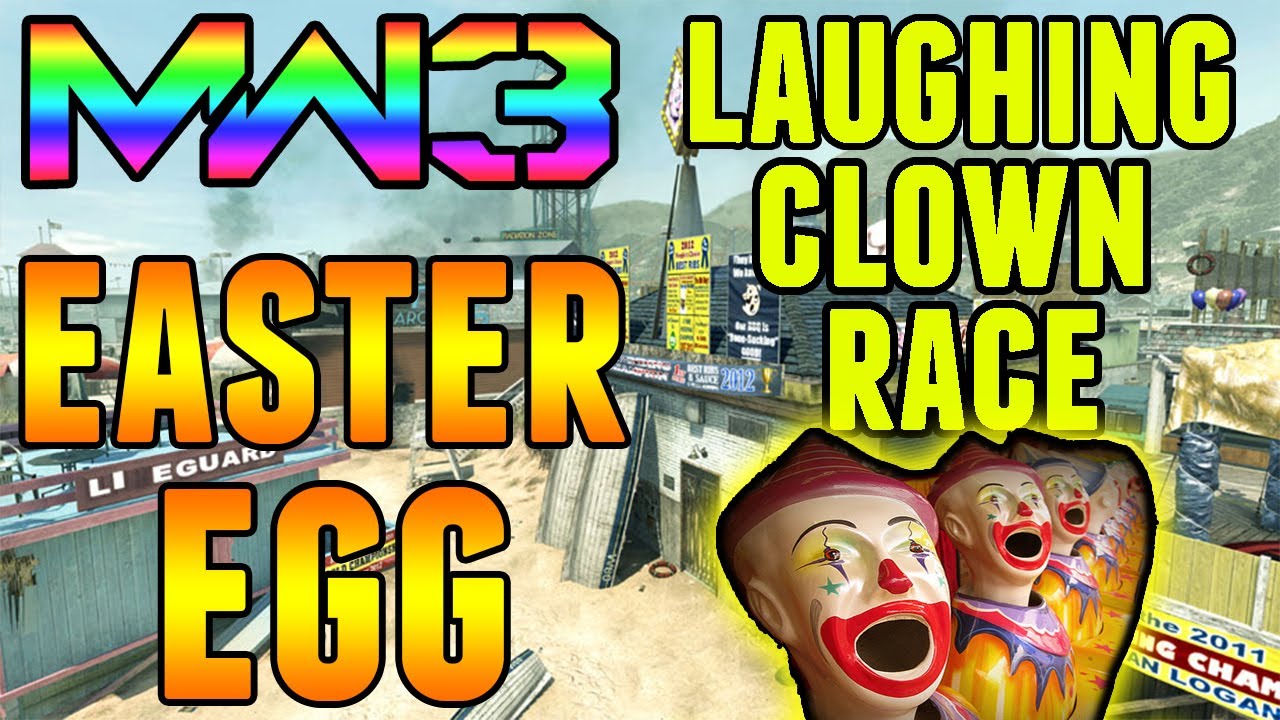 MW3: "Laughing Clown Race EASTER EGG" on BOARDWALK (UNLOCK TUTORIAL ...