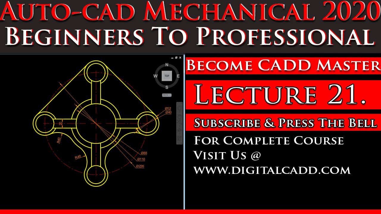 AutoCAD Mechanical Tutorial For Beginner | AutoCAD Tutorial for ...
