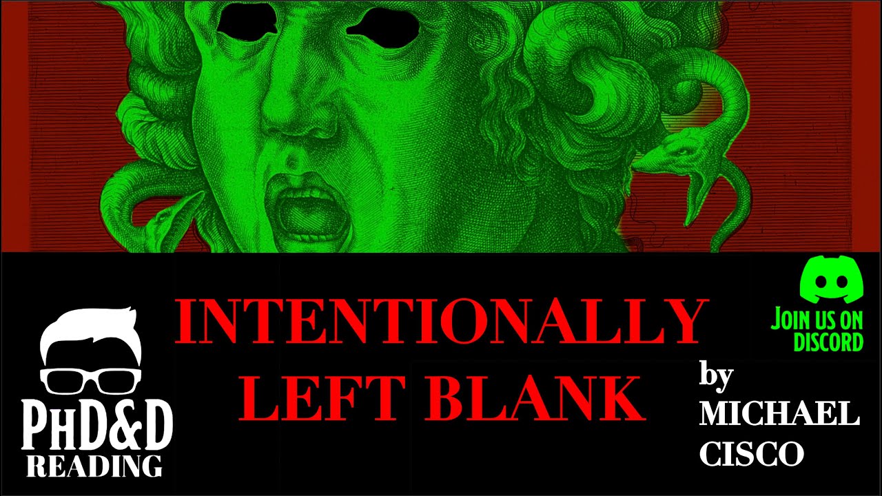 "Intentionally Left Blank" (2021) by Michael Cisco - YouTube