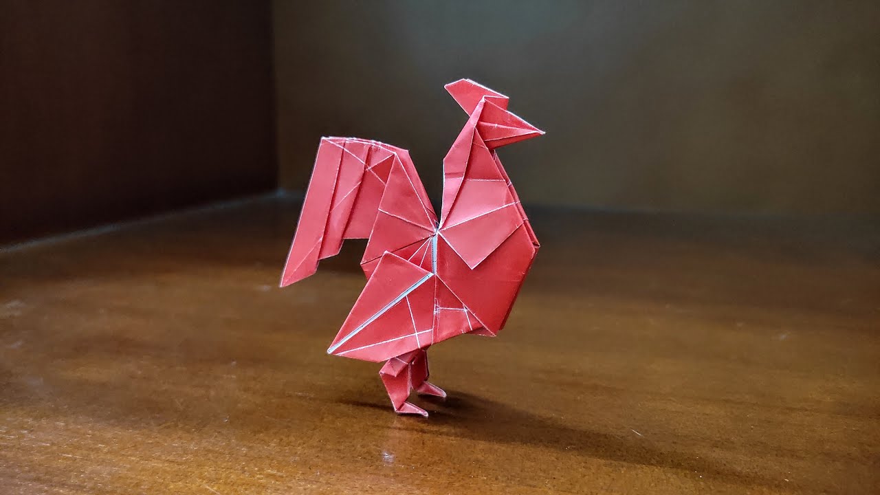 Origami Rooster - How To Fold a Paper Rooster - YouTube
