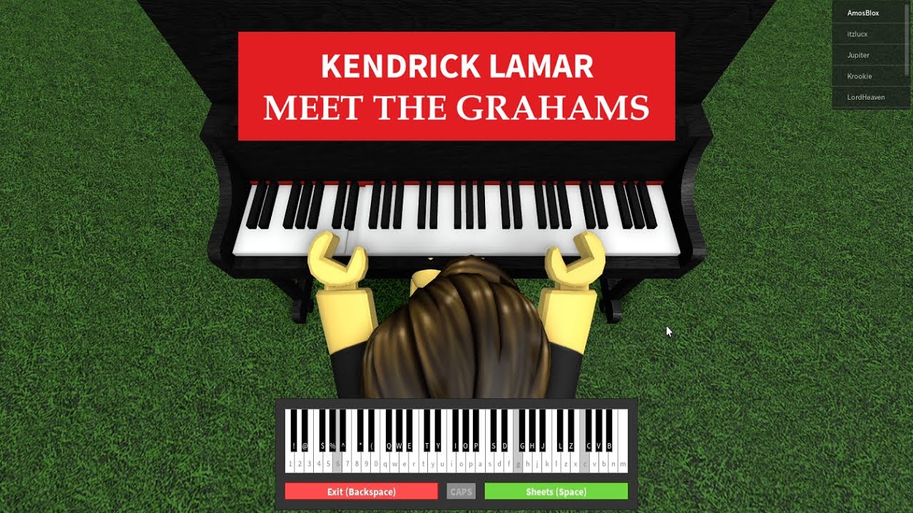 Kendrick Lamar Meet The Grahams on Roblox Piano - YouTube