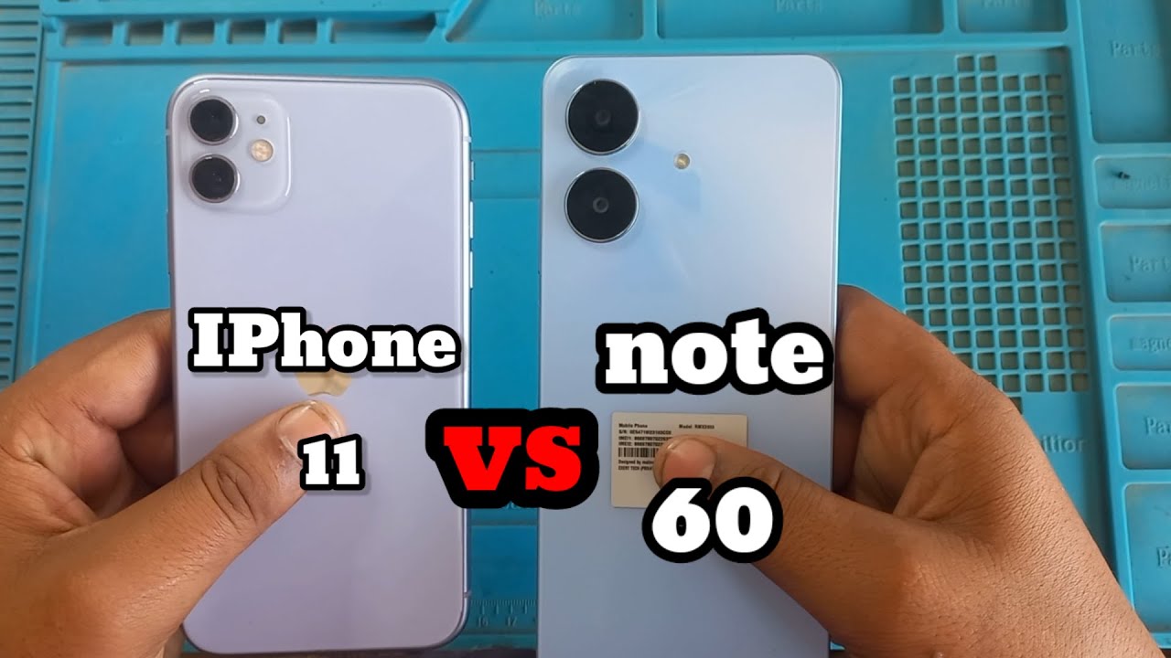 Redlme note 60 vs iphone 11 sp - YouTube