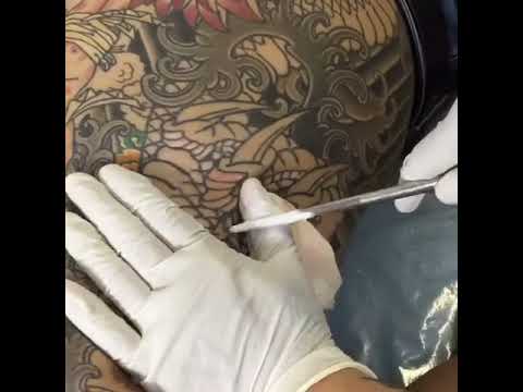 Japanese Tattoo Tebori style 1 - YouTube