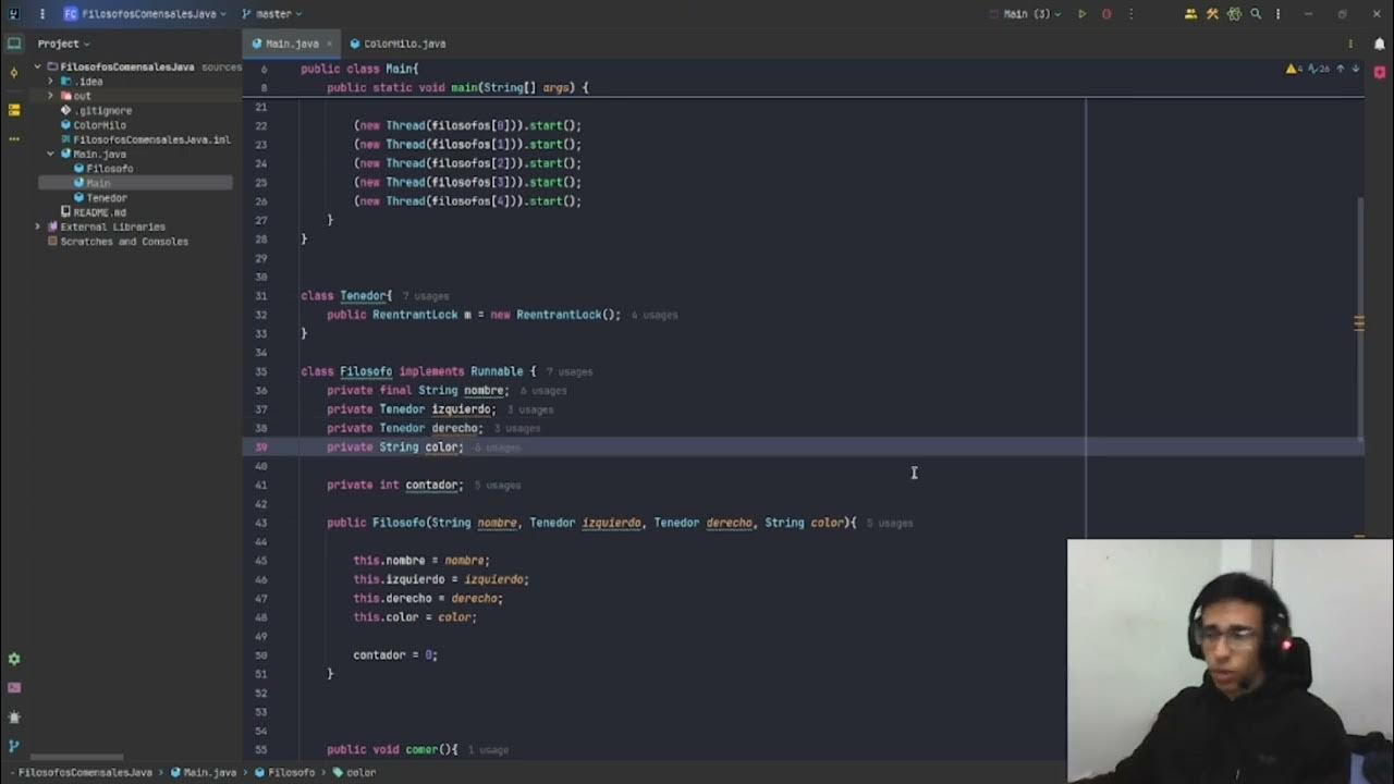 Filósofos Comensales - JAVA - YouTube