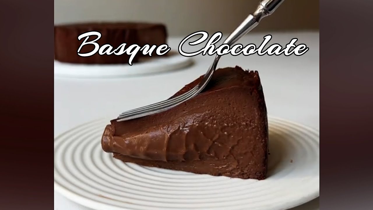 Tự làm bánh Basque Chocolate mừng Ba - YouTube