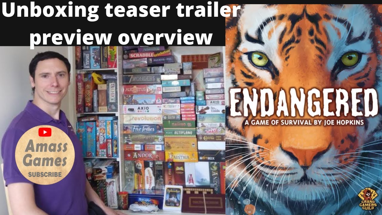 Endangered board game unboxing teaser trailer preview AmassGames ...