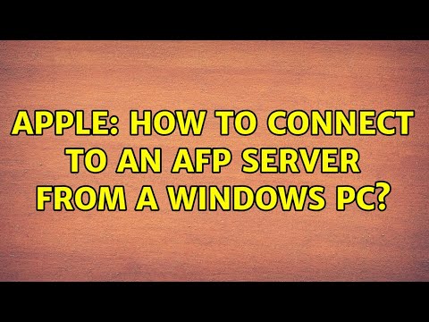 Apple: How to connect to an AFP server from a Windows PC? - YouTube