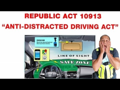 Road Safety, Anti-Distracted Driving Act, Republic Act 10913 - YouTube