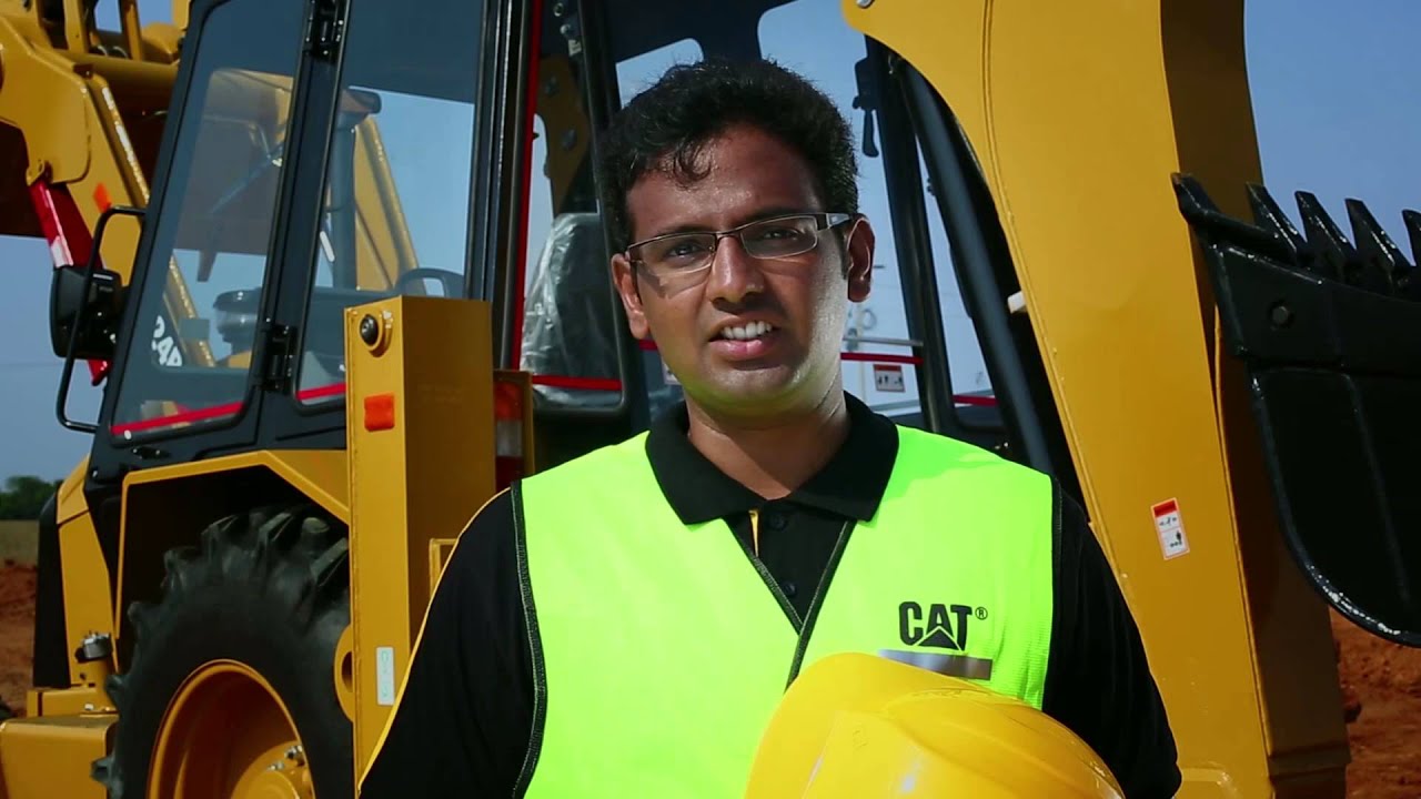 Cat® 424B Backhoe Loader - Walkaround - YouTube
