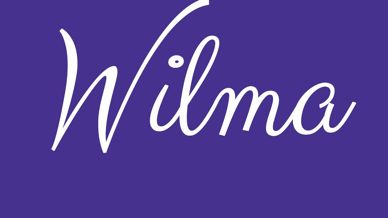 Learn how to Sign the Name Wilma Stylishly in Cursive Writing - YouTube
