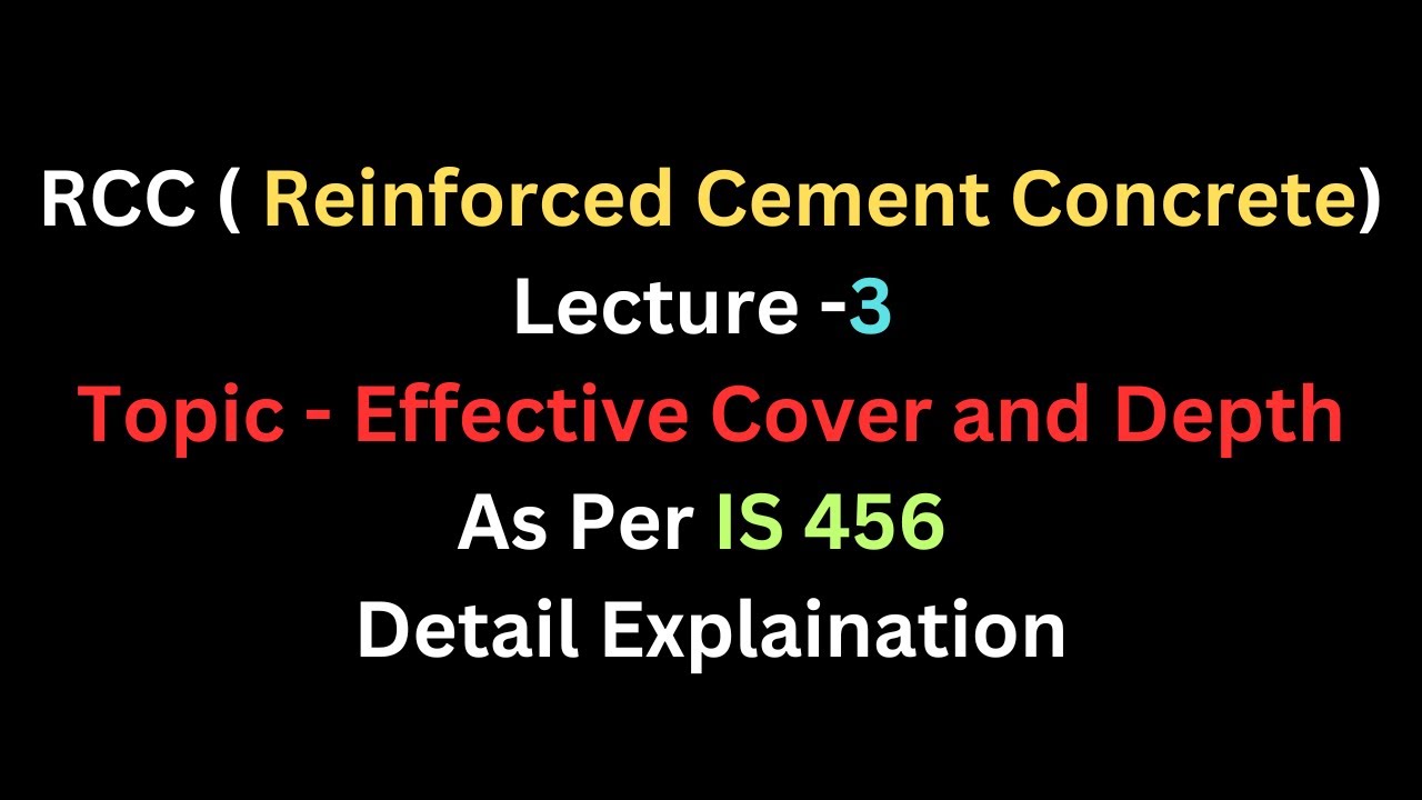 Effective Cover and Effective depth calculation | Reinforced cement ...
