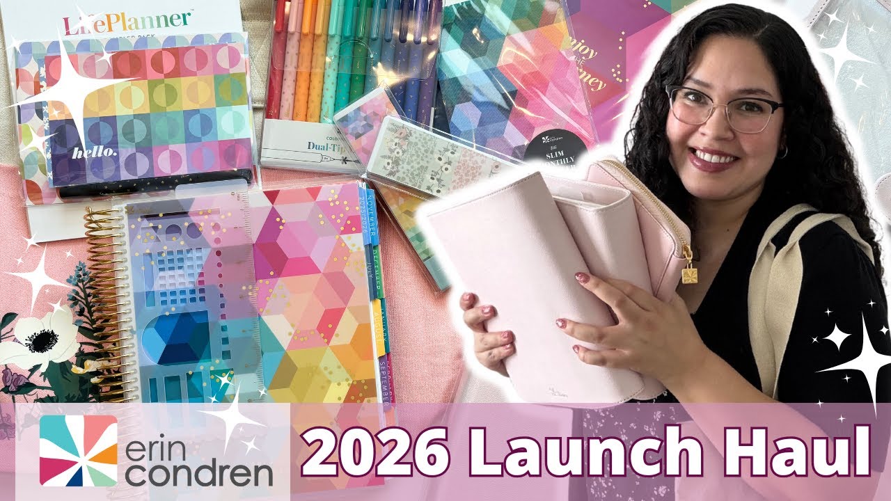 Erin Condren Launch Haul | Planners, Accessories, And More! + GIVEAWAY ...