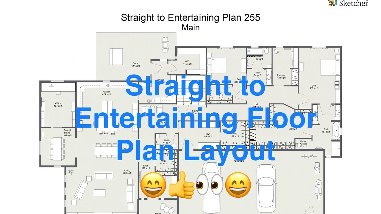 Straight to Entertaining House Floor Plan Layout - Beautiful Home Tour ...