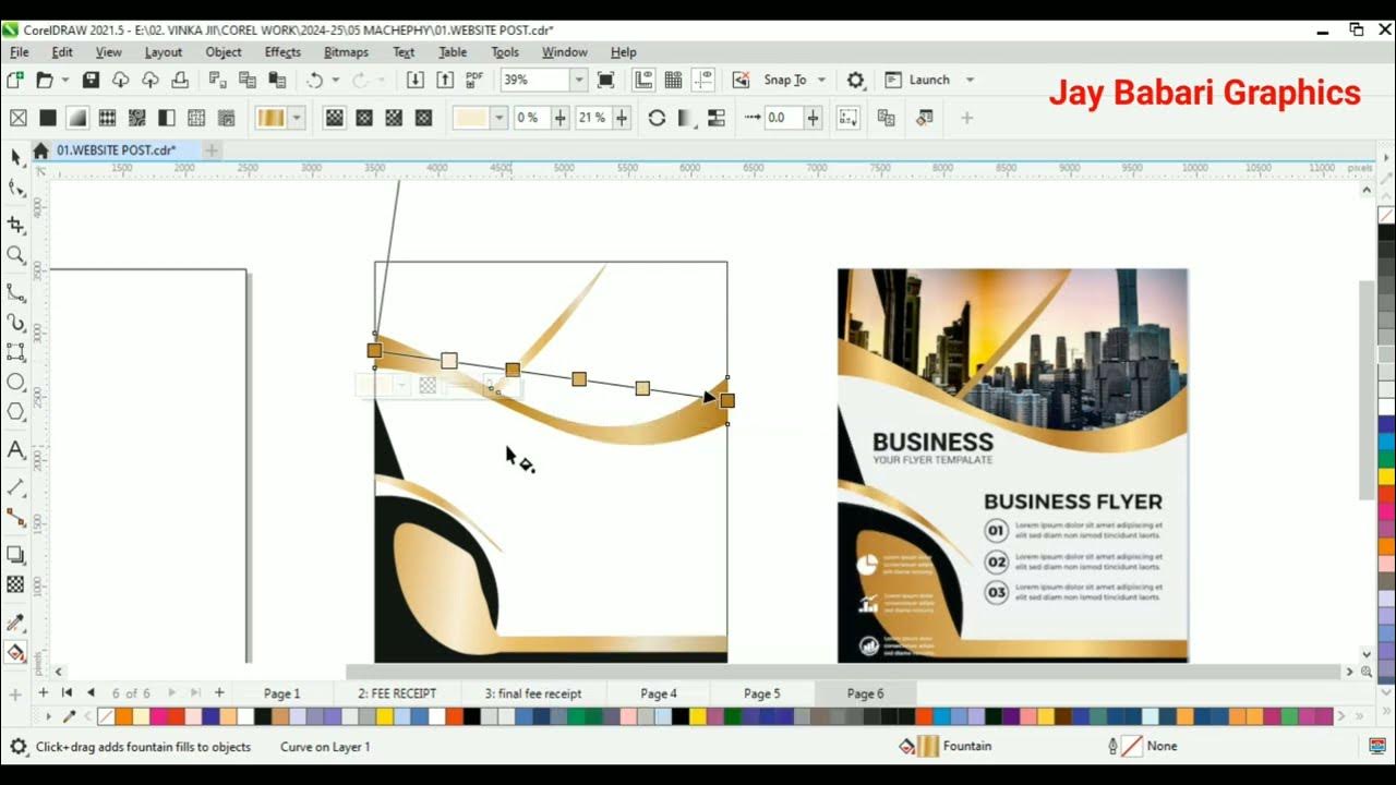 How To Create A Bussines Flyer Design In Coreldraw // Graphic Design Tutorial // Jay Babari ...