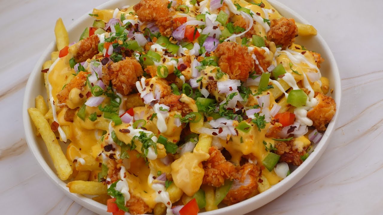 Best Chicken Loaded Fries,Quick And Easy Recipe By Recipes Of The World ...