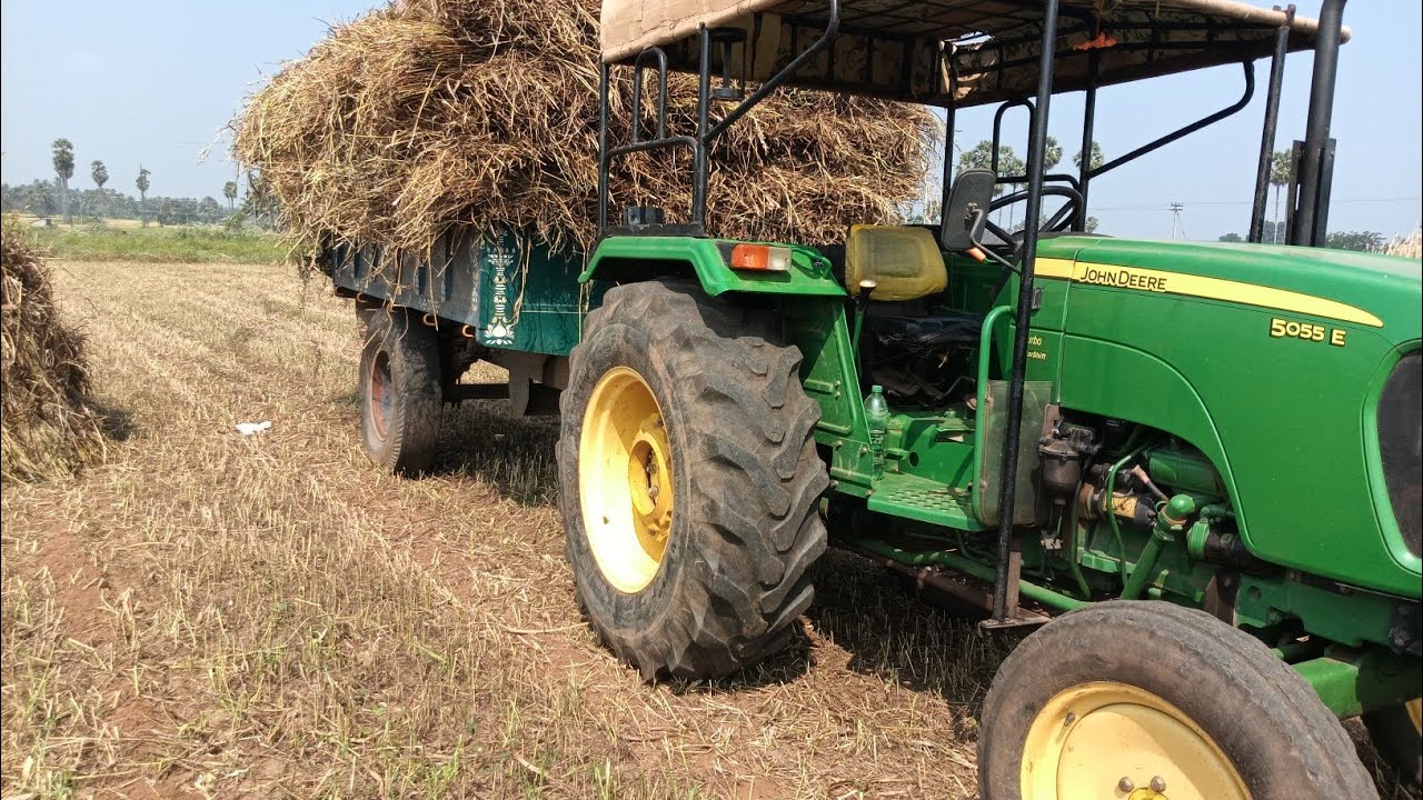 John Deere tractor|trolley performance|John Deere 5055E - YouTube