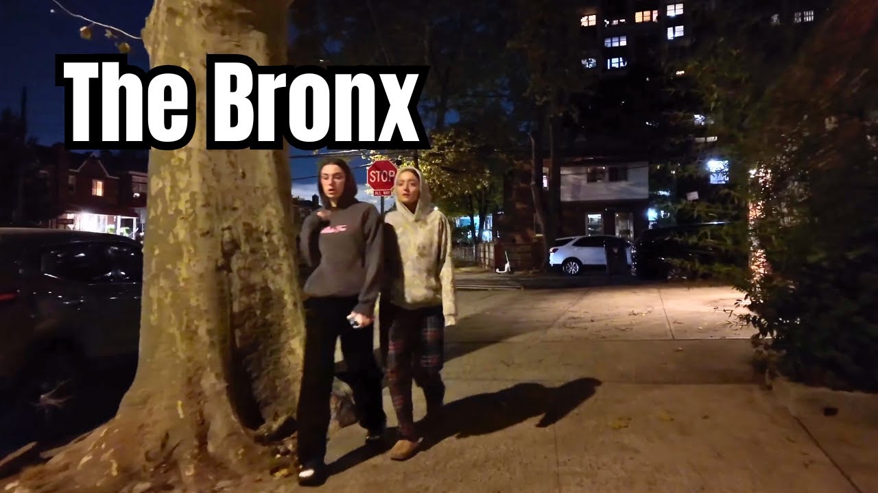 NEW YORK CITY Walking Tour [4K] - The Bronx, Autumn Night - YouTube
