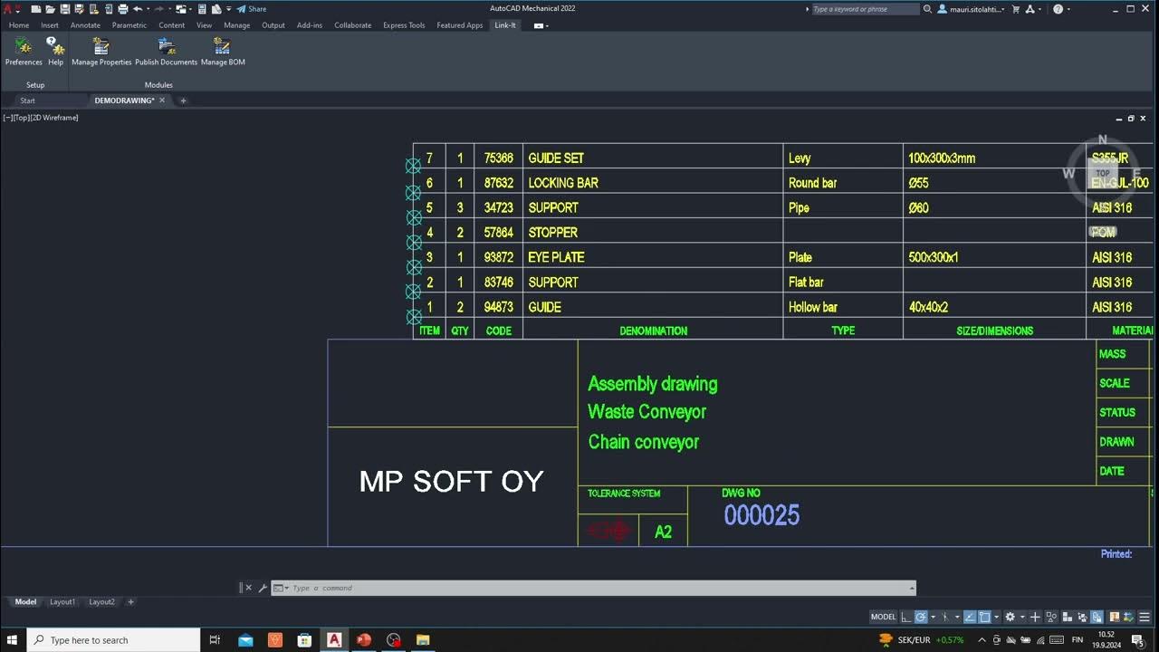 Link It Properties for Autocad - YouTube