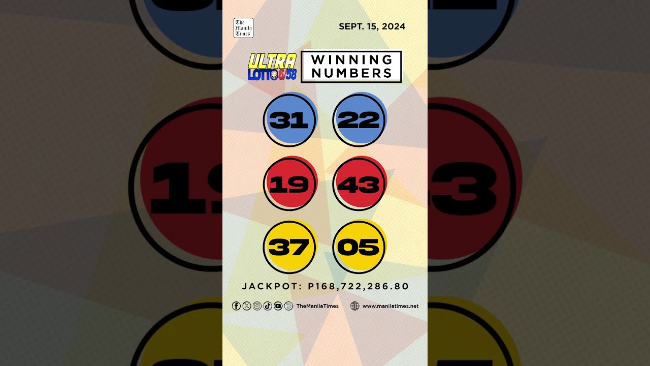 PCSO Lotto Results P168M Ultra Lotto 6 58 Super Lotto 6 49 3D 2D September 15 2024