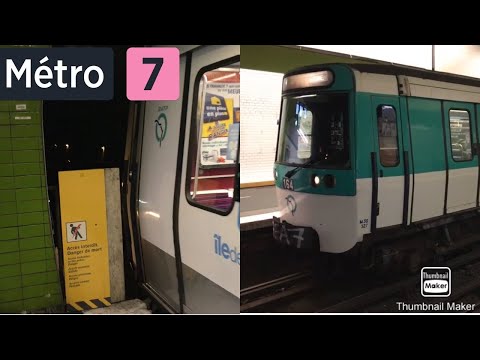 Métro ligne 7 : des départs et des arrivées de MF77 RATP/IDFM à châtelet