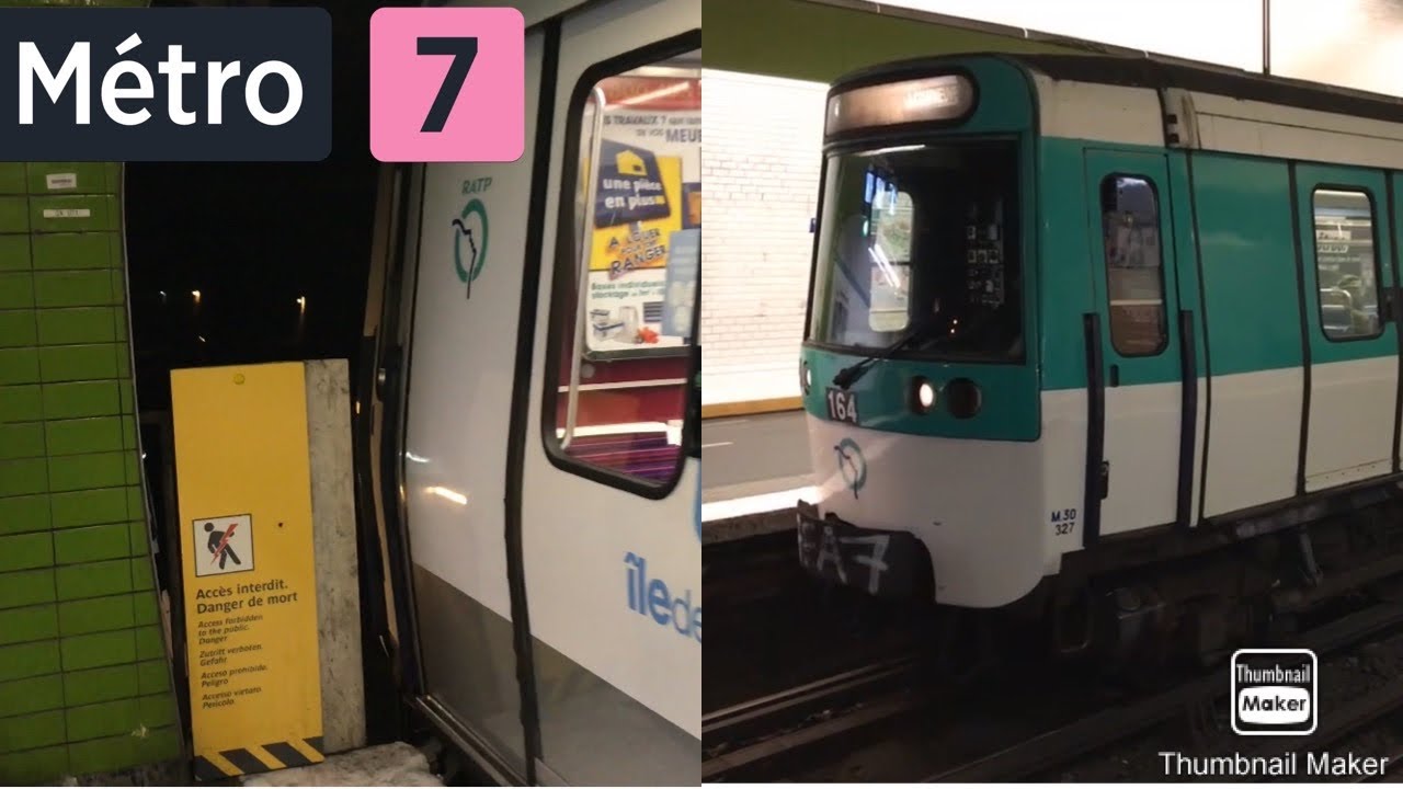 Métro ligne 7 : des départs et des arrivées de MF77 RATP/IDFM à ...