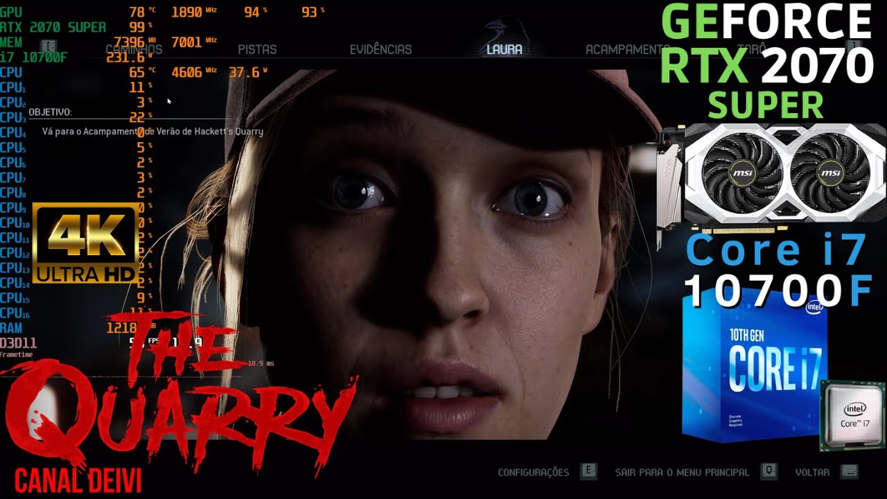 The Quarry 4K RTX 2070 Super + i7 10700F + 56GB RAM Teste/Gameplay ...