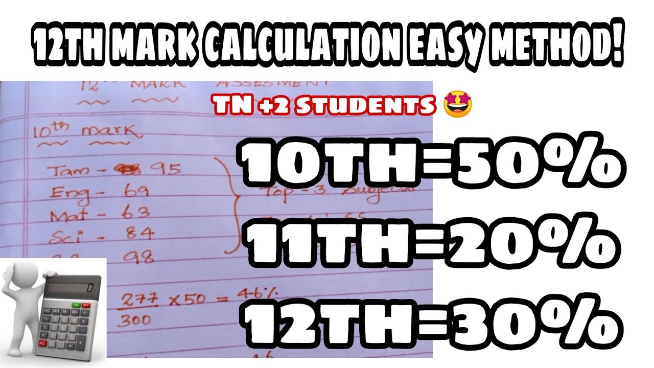 12th easy mark calculation! 12th TN board exam cancelled / marking ...