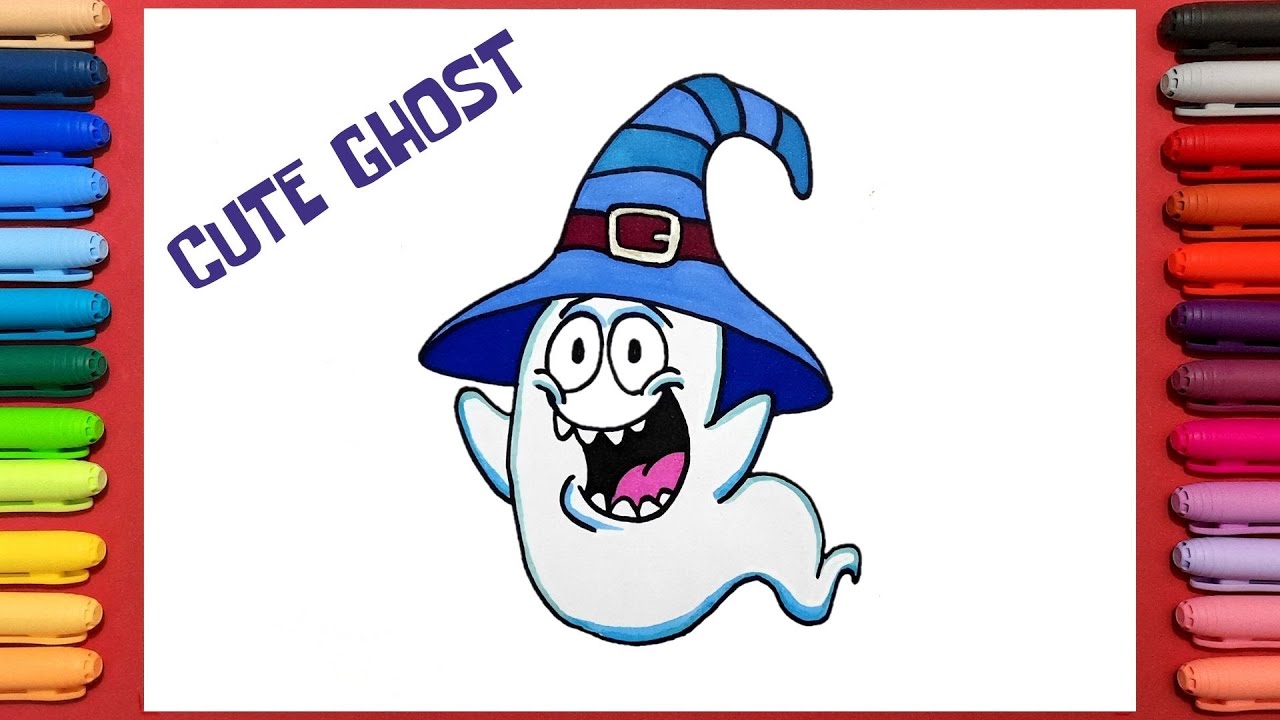 How to Draw Cute Ghost | Halloween - YouTube