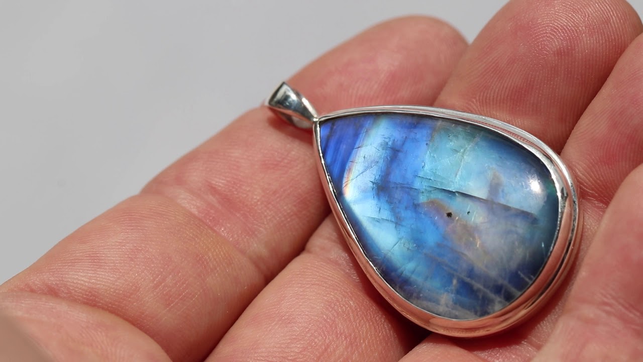 Indigo Purple Rainbow Moonstone A-1-12 - YouTube