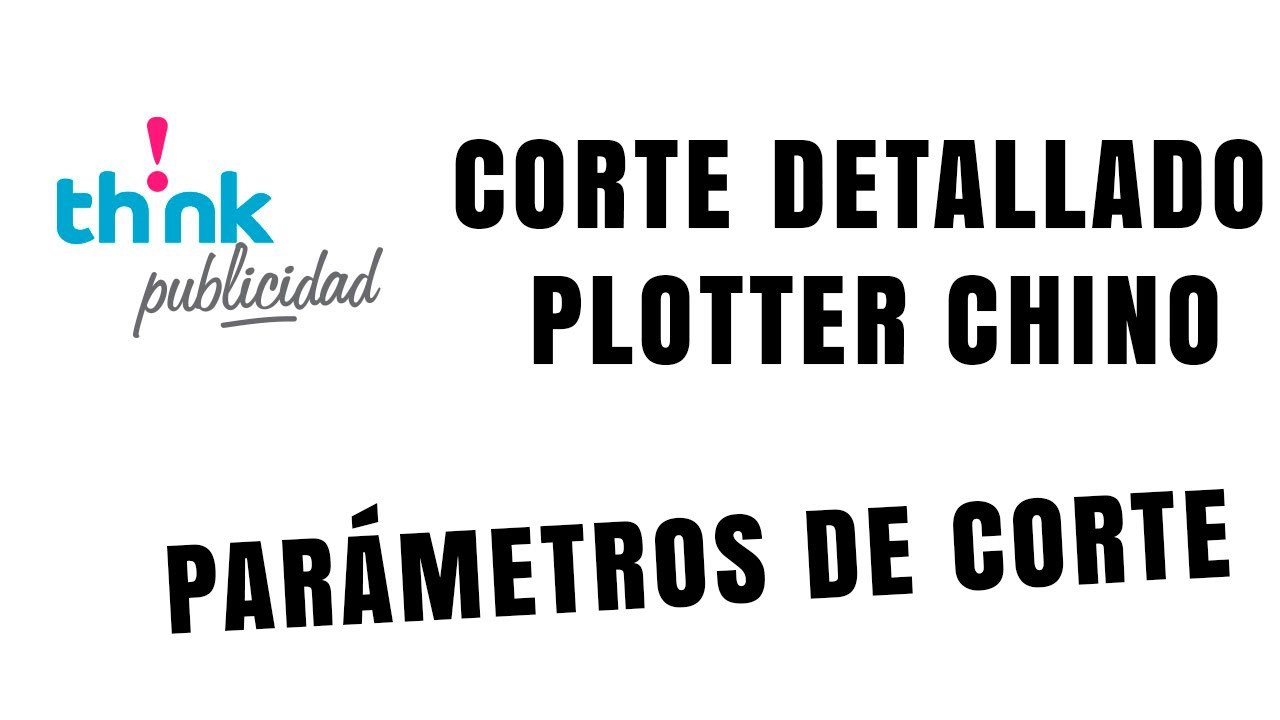 Corte detallado plotter chino PARÁMETROS DE CORTE Vinil adherible - YouTube