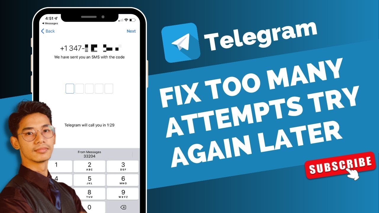 Telegram Too Many Attempts Please Try Again Later ! - YouTube