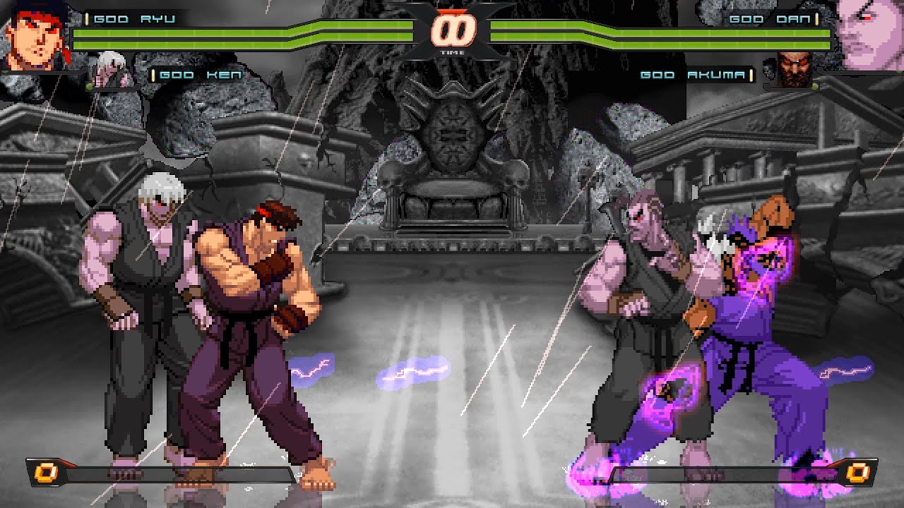 MUGEN - God Ryu & God Ken vs. God Dan & God Akuma - Download - YouTube