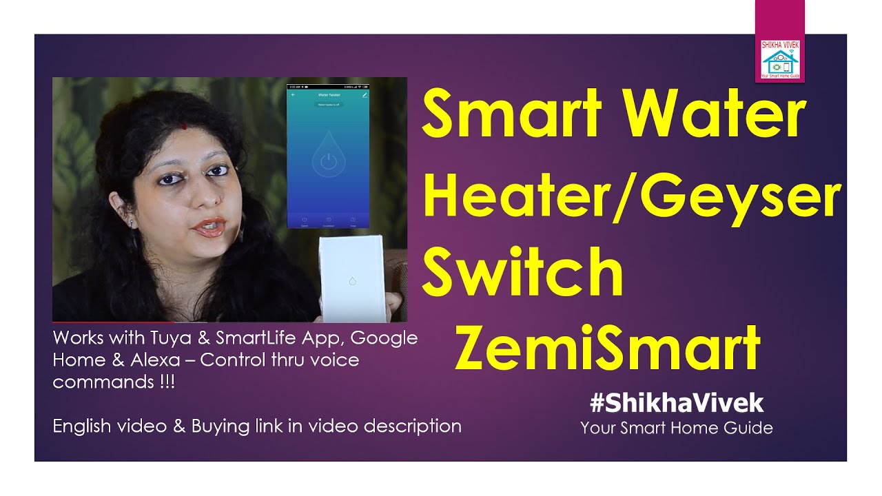Smart Geyser Switch Tuya Touch Panel Smart Switch Smartlife App for ...