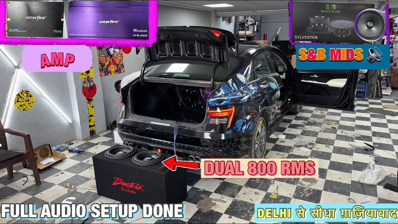 1600RMS SETUP DONE S&B 150RMS 🔊INTERFIRE AMP🔥Genuine wiring lifetime ...