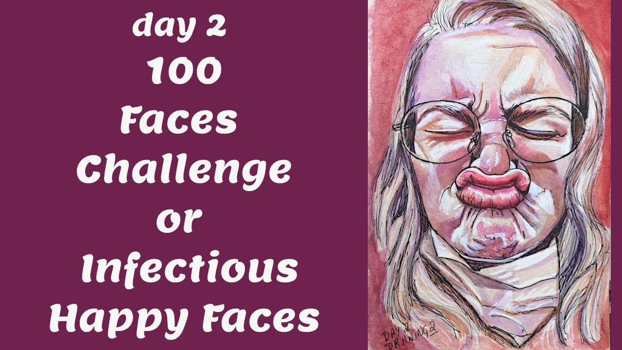 Drawing 2 of 100 faces challenge - YouTube