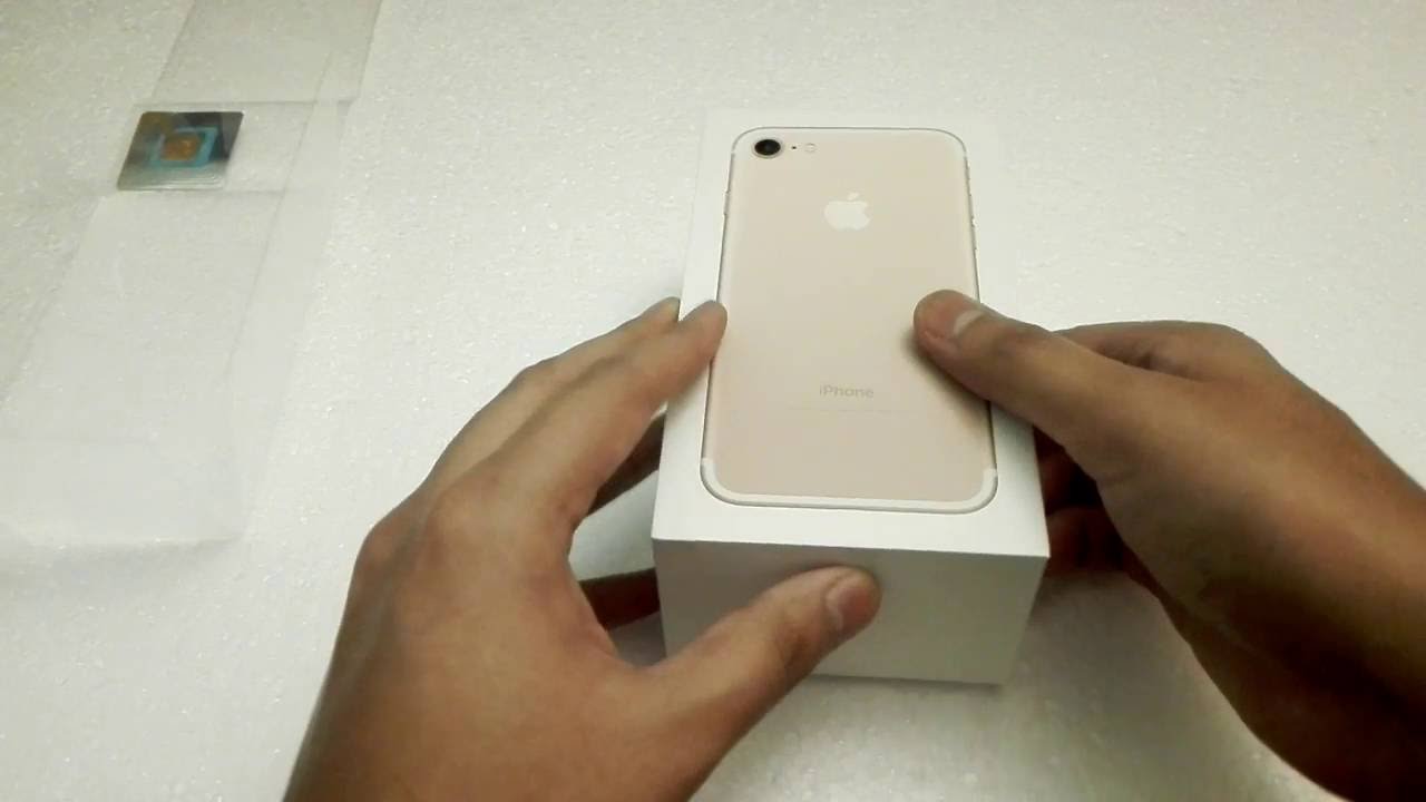 iPhone 7 gold UNBOXING !!!!!!!!! - YouTube
