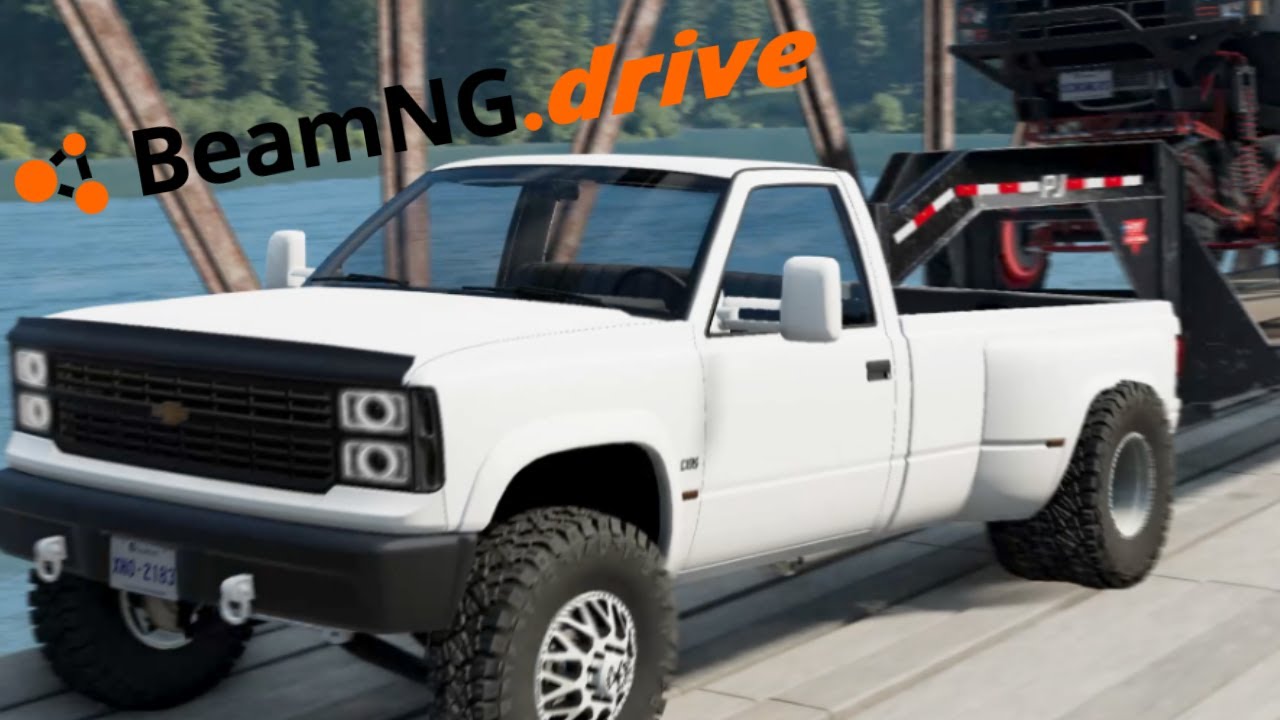 Squatted POS Hauls Two SEMA Trucks | BeamNG - YouTube