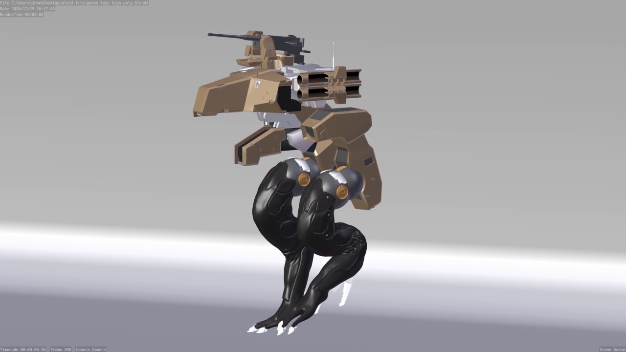 Metal gear solid Gekko walking animation - YouTube
