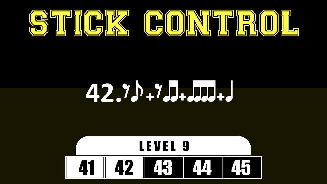 STICK CONTROL // LEVEL 9 // 42. REST AND QUAVER+REST AND SEMIQUAVERS ...