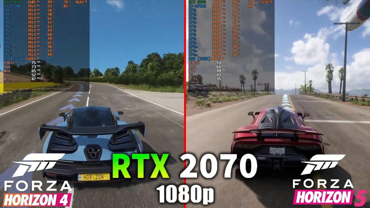 Forza Horizon 4 VS Forza Horizon 5 Performance Test | Extreme Settings ...