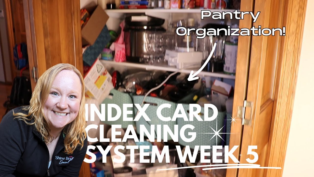 Index card cleaning system | Pantry Declutter | Pantry Cleanout Before ...