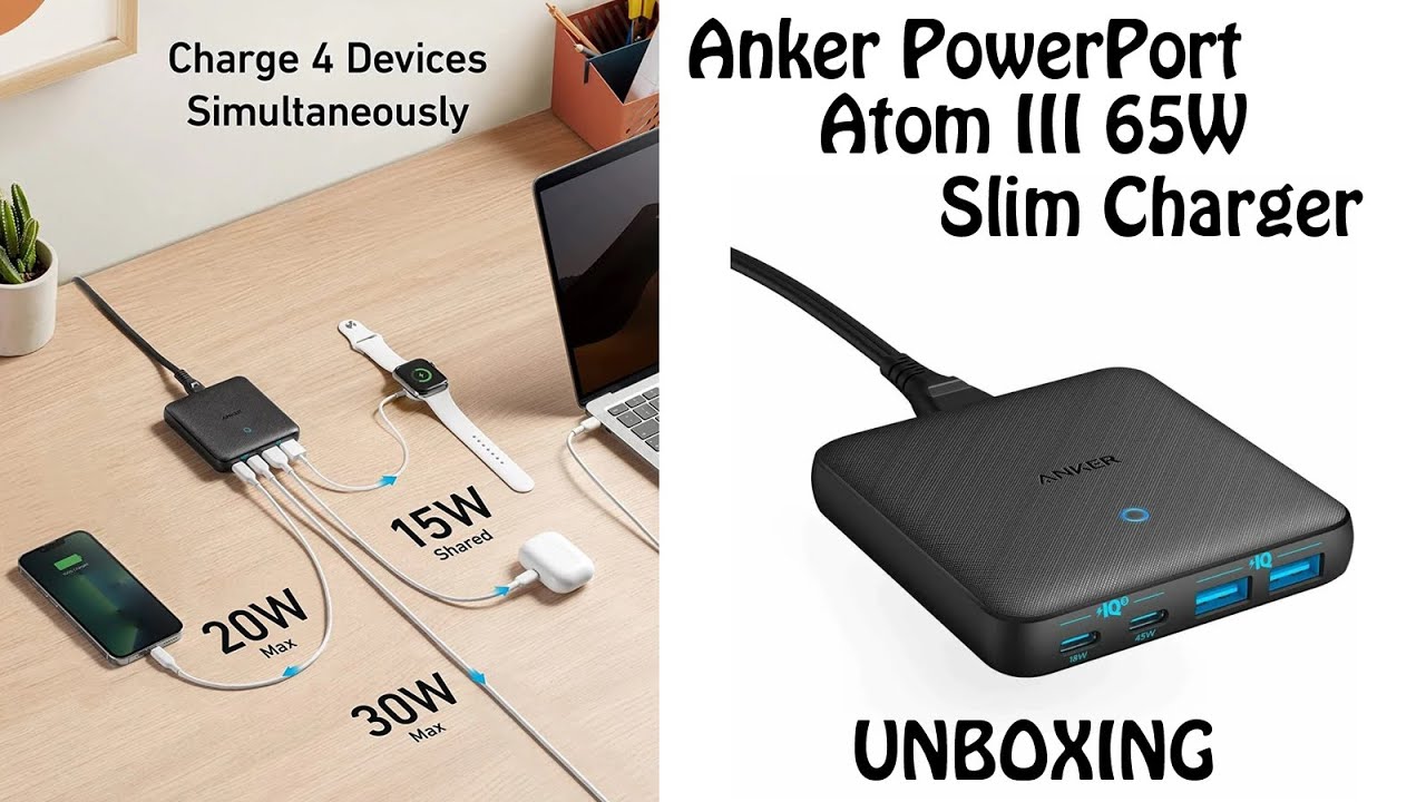 Anker PowerPort Atom III 65W Slim Charger Unboxing - YouTube
