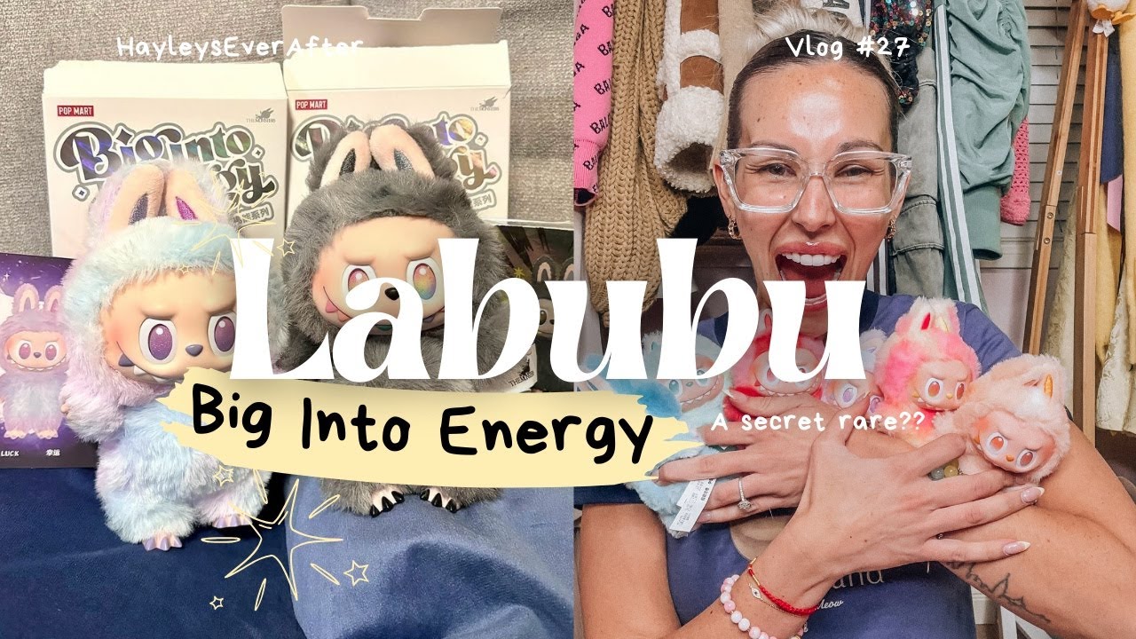 NEW Labubu Unboxing 🩷🧡💛💚🩵💜 Big Into Energy, Popmart Vlog, Unboxing ...