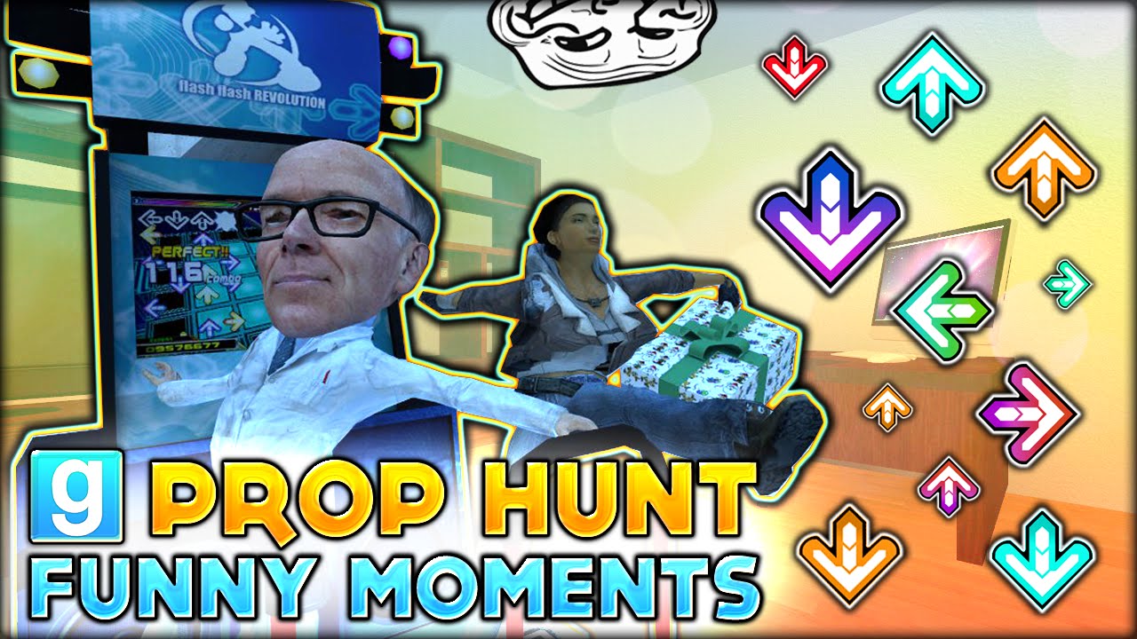 DOUBLE IS BACK! CRAZY DANCING MACHINES! GMOD: Prop Hunt Funny Moments ...