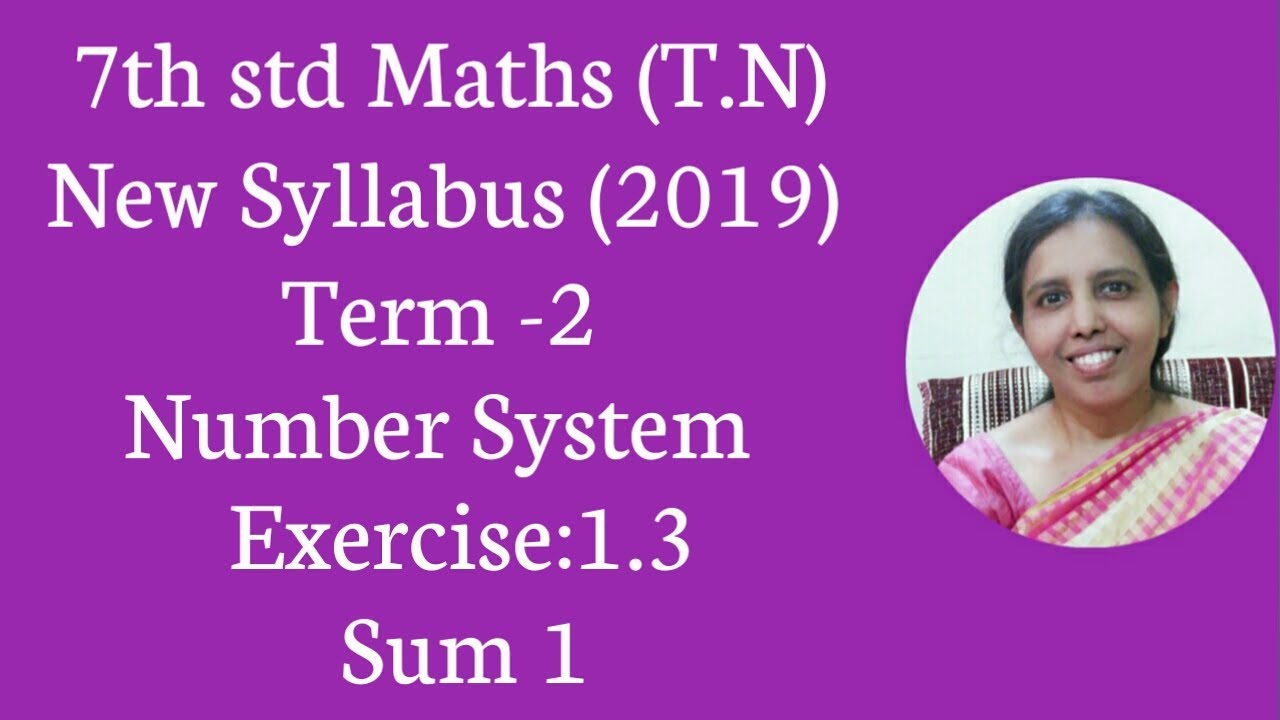 .7TH std maths Term -2 (t.n)EXERCISE 1.3 SUM 1 |NUMBERS |CHAPTER-1 ...